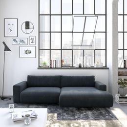 Ecksofa Musterring "LUCIA zeitlos, bequem, sch&ouml;ne Detailverarbeitung Breite 296cm, L-Form", schwarz (schwarz samt), B:296cm H:81cm T:190cm, Flachgewebe VALMONT (60% Baumwolle/40% Leinen);Leder PURO, pigmentiertes Leder;Microfaser CRONA (100% Polyester);Flachgewebe FLORIS (100% Polyester);Leder BAX, pigmentiertes Leder, Sofas, Ecksofa