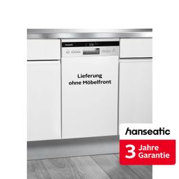 Hanseatic teilintegrierbarer Geschirrsp&uuml;ler "HGTI4582C10T7736ES", Energieeffizienz: C (A-G), silber (edelstahlfarben), B:44,8cm H:81,5cm T:57cm, Geschirrsp&uuml;ler, inkl. 3 Jahre Herstellergarantie