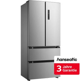 Hanseatic French Door "HFD18983C", Energieeffizienz: C (A-G), silber (edelstahl), B:83,3cm H:189,8cm T:65,3cm, K&uuml;hlschr&auml;nke, inkl. 3 Jahre Herstellergarantie, Topseller