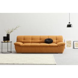 3-Sitzer DOMO collection "Lagoa, moderne Sitzheftung, bequem und komfortabel", gold, B:232cm H:76cm T:96cm, Sofas, frei im Raum stellbar, in gro&szlig;er Farbauswahl
