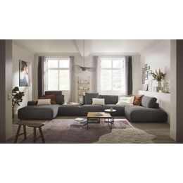 Wohnlandschaft Musterring "Lucia U-Form", grau (dunkelgrau), B:504cm H:81cm T:204cm, Sofas, Wohnlandschaft, Cord-Bezug, inklusive Kopfst&uuml;tze, Gesamtbreite 524 cm