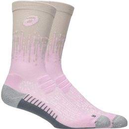 Laufsocken asics "PERFORMANCE RUN SOCK CREW", Damen, Gr. L (43/46), hazy lila, rose dust, Obermaterial: 88% Polyamid, 9% Polypropylen, 3% Elasthan, Socken, mit D&auml;mpfung, mit Mesh-Knit-Gewebe