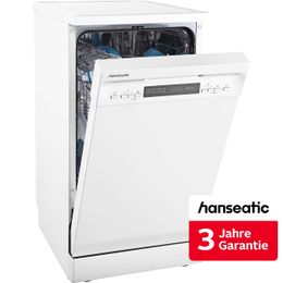 Hanseatic Standgeschirrsp&uuml;ler "HG4585D107636QW", Energieeffizienz: D (A-G), wei&szlig;, B:44,8cm H:84,5cm T:60cm, Geschirrsp&uuml;ler, inkl. 3 Jahre Herstellergarantie