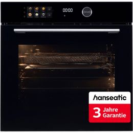 Hanseatic Einbaubackofen "HBO7214FA2", Energieeffizienz: A++ (A+++-D), schwarz, B:59,5cm H:59,5cm T:57,5cm, Back&ouml;fen, inkl. 3 Jahre Herstellergarantie, Einbaubackofen, Topseller