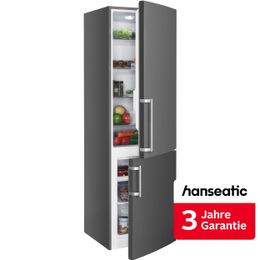 Hanseatic K&uuml;hl-/Gefrierkombination, Energieeffizienz: D (A-G), silber (edelstahl optik), Rechtsanschlag, wechselbar, K&uuml;hlschr&auml;nke, inkl. 3 Jahre Herstellergarantie, Topseller