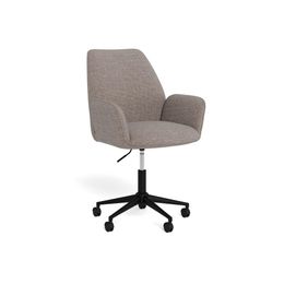 Schreibtischstuhl ACTONA GROUP "Glenda, B&uuml;rostuhl", wei&szlig;, neutral, B:59,5cm H:99cm T:61,5cm, 100% Polyester, St&uuml;hle, Stuhl, graubraun, h&ouml;henverstellbar, Drehfunktion