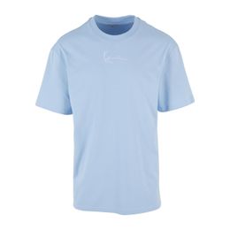 Kurzarmshirt Karl Kani "Karl Kani Unisex KK 3-Pack Essential Tee", Jungen, Gr. S, lightblau, violet, lightrose, 100% Baumwolle, bedruckt, oversize, Rundhals, Shirts