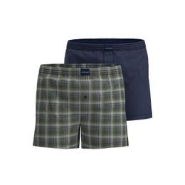 Webboxer Tom Tailor, Herren, Gr. 4, gr&uuml;n, dunkel, karo, Webqualit&auml;t, Obermaterial: 100% Baumwolle, Unterhosen, in Webqualit&auml;t, lockerer Sitz