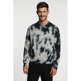 Strickpullover Hugo, Herren, Gr. L, schwarz001, Strick, Obermaterial: 100% Baumwolle, unifarben, oversize normal, Rundhals, Rippb&uuml;ndchen, Pullover Strickpullover, Batik-Effekt, Oversized Fit, gedrucktes Hugo-Logo
