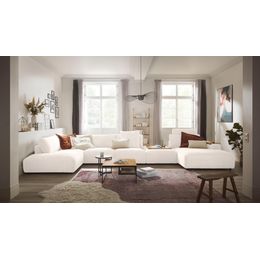 Wohnlandschaft Musterring "Lucia U-Form", wei&szlig;, B:504cm H:81cm T:204cm, Sofas, Wohnlandschaft, Cord-Bezug, inklusive Kopfst&uuml;tze, Gesamtbreite 524 cm