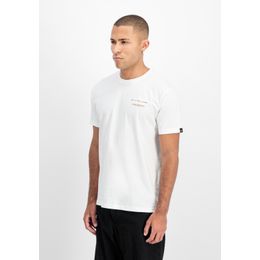 T-Shirt Alpha Industries "Tonal Logo Print T-Shirt", Jungen, Gr. L, wei&szlig;, Obermaterial: 100% Baumwolle, Shirts T-Shirt