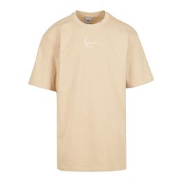 T-Shirt Karl Kani "Karl Kani Herren KM-TE011-023-16 Small Signature Essential Tee", Jungen, Gr. L, braun, 100% Baumwolle, relaxed fit, Rundhals, Shirts T-Shirt