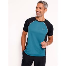 T-Shirt CLASSIC "Sportshirt", Jungen, Gr. 48/50, schwarz, petrol, 100% Polyester, gemustert, mehrfarbig, unifarben, Rundhals, Shirts T-Shirt