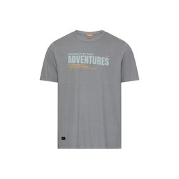 Kurzarmshirt Camel Active, Jungen, Gr. 4XL, stormy blau, Jersey, Obermaterial: 100% Baumwolle, bedruckt, normal h&uuml;ftbedeckend, Rundhals, Shirts, Rundhals mit Frontprint