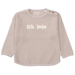Langarmshirt STACCATO, Jungen, Gr. 50/56, soft taupe melange, Oberstoff: 100% Baumwolle., Rundhals, Shirts Langarmshirt, Passform Oversized