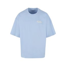 T-Shirt Karl Kani "Karl Kani Herren", Jungen, Gr. L, lightblau, 100% Baumwolle, bedruckt, oversize, Rundhals, Shirts T-Shirt