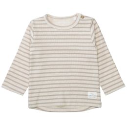 Langarmshirt STACCATO, Jungen, Gr. 50/56, taupe streifen, Obermaterial: 95% Baumwolle, 5% Elasthan., Rundhals, Shirts Langarmshirt, Streifen