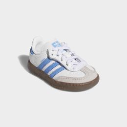 Sneaker adidas originals "SAMBA OG CF EL I", M&auml;dchen, Gr. 21, cloud wei&szlig;, blau fusion, gum5, Leder, Synthetik, Schuhe Sneaker, f&uuml;r Kinder