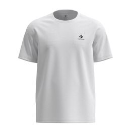 T-Shirt Converse "CHEST STAR CHEV TEE", Jungen, Gr. L, wei&szlig;, Obermaterial: 100% Baumwolle, Shirts T-Shirt, f&uuml;r Erwachsene, kurz&auml;rmelig, f&uuml;r Sportmode und Streetwear