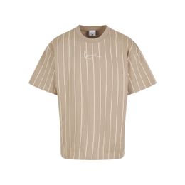 T-Shirt Karl Kani "Karl Kani Small Signature Essential Pinstripe Tee", Jungen, Gr. L, braun, 100% Baumwolle, bedruckt, normal, Rundhals, Shirts T-Shirt