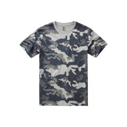 Kurzarmshirt Brandit "Brandit Herren Brandit Premium Shirt", Jungen, Gr. 6XL, grau (grau camo), 100% Baumwolle, unifarben, normal, Rundhals, Shirts