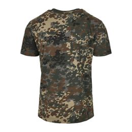 Kurzarmshirt Brandit "Brandit Herren Brandit Premium Shirt", Jungen, Gr. L, gr&uuml;n (flecktarn), 100% Baumwolle, unifarben, normal, Rundhals, Shirts