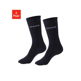 Basicsocken Copenhagen Studios, Herren, Gr. 35-38, 2x marine, Wolle, unifarben, elastisch, Socken, gerippt, mit w&auml;rmender Wolle