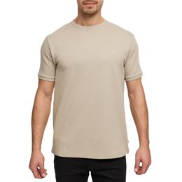 T-Shirt INDICODE "INDover", Jungen, Gr. M, stone, Single Jersey, Obermaterial: 100% Baumwolle, unifarben, regular fit normal, Rundhals, Shirts T-Shirt