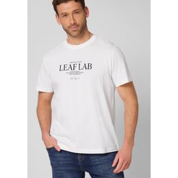 T-Shirt Street One MEN, Jungen, Gr. L (42), hellwei&szlig;, Web, 100% Baumwolle, bedruckt, normal normal, Rundhals, abgesteppt, Shirts T-Shirt, aus reiner Baumwolle