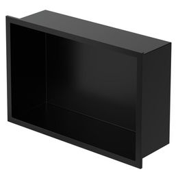 LuxeBath Duschnische, Schwarz, Metall, Rechteckig, 30x20x10 cm, Badezimmer, Baden & Duschen, Duschablagen