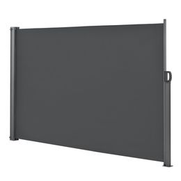 pro.tec Seitenmarkise, Anthrazit, Textil, 300x180 cm, Sonnen- & Sichtschutz, Sichtschutz Garten, Sichtschutzz&auml;une