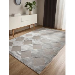 benuta Basic Kurzflor Teppich Claire Hellgrau 160x230 cm - Moderner Kurzflor-Teppich f&uuml;r Wohnzimmer