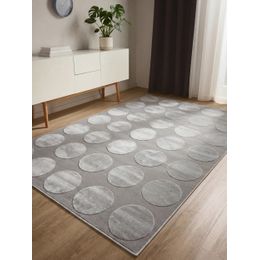 benuta Basic Kurzflor Teppich Claire Hellgrau 120x170 cm - Moderner Kurzflor-Teppich f&uuml;r Wohnzimmer