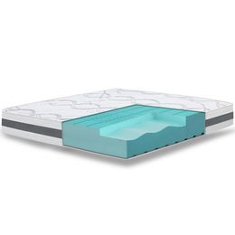 The White Stone Orthop&auml;dische, Wei&szlig;, Textil, H3 + H5, 200x200 cm, Made in Italy, antibakteriell, Schlafzimmer, Matratzen Shop, Matratzen, Kaltschaummatratzen