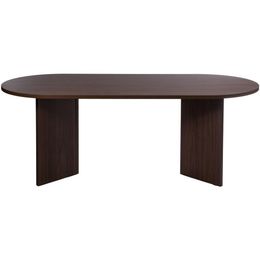 Selsey Esstisch, Nussbaum, Holzwerkstoff, 6-Sitzer, Oval,Oval, 90x75x204 cm, Esszimmer, Tische, Esstische