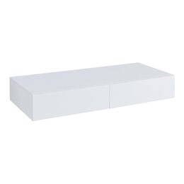 [en.casa] Wandregal, Wei&szlig;, Holzwerkstoff, 80x12x35 cm, Wohnzimmer, Regale, Wandregale