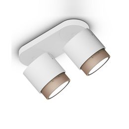 Occhio lu&igrave; alto doppio VOLT Z Wei&szlig; matt/Gold matt