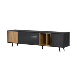 H&ouml;ffner Lowboard schwarz Ma&szlig;e (cm): B: 200 H: 55,5 &raquo; H&ouml;ffner