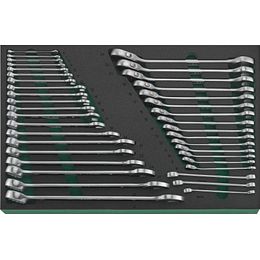 Stahlwille TCS 5 SET 349QR - Schraubenschl&uuml;ssel-Satz, Ringmaul, Doppelmaul, Ratschenringmaul