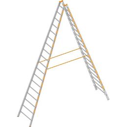 Layher Sprossen-Stehleiter TOPIC 1039 - 2X18 Sprossen
