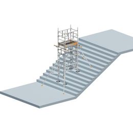 Layher Fahrger&uuml;st SoloTower P2 SAFETYPLUS mit Treppen-Kit - Standh&ouml;he: 2.65 m