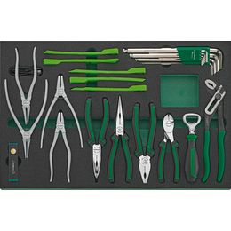 Stahlwille TCS 4 SET 349QR - Zangen, Kunststoffschaber, Winkelschraubendreher, Leuchte