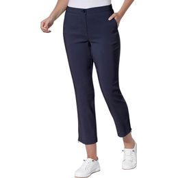 Damen 7/8-Hose mit Rei&szlig;verschl&uuml;ssen am Saum marine, Gr&ouml;&szlig;e 42