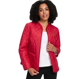 Damen Steppjacke mit V-Ausschnitt rot, Gr&ouml;&szlig;e 38