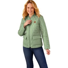 Damen Steppjacke mit V-Ausschnitt eucalyptus, Gr&ouml;&szlig;e 38