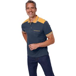 Herren Poloshirt mit kn&ouml;pfbarer Brusttasche dunkelblau, Gr&ouml;&szlig;e 44/46