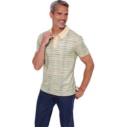 Herren Poloshirt mit Ringel-Muster, Baumwolle bunt-bedruckt, Gr&ouml;&szlig;e 52/54