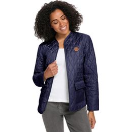 Damen Steppjacke mit V-Ausschnitt marine, Gr&ouml;&szlig;e 40