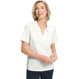 Damen Poloshirt ecru, Gr&ouml;&szlig;e 38