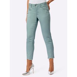WITT Damen 5-Pocket-Jeans, kalkmint, Gr&ouml;&szlig;e 19